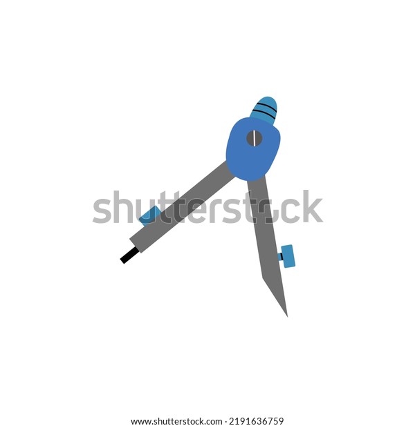 Compass Geometric Tool Drawing Circles Compass Stock Vector (Royalty ...