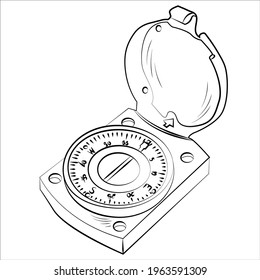 Compass Hand Drawing Icon Isolated On Stock Vector (Royalty Free ...