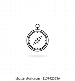 Compass Icon Black Thin Line Compass Stock Vector (Royalty Free ...
