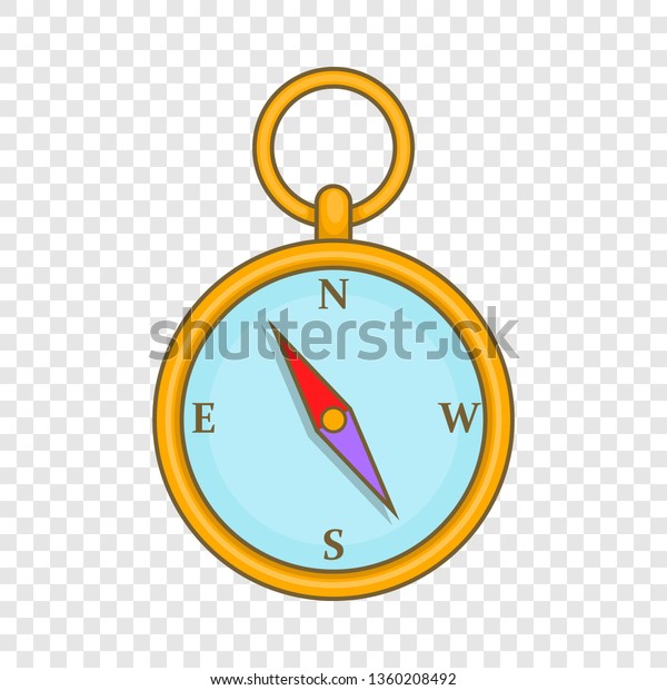 Compass Icon Cartoon Style On Background Stock Vector (Royalty Free ...