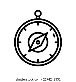 Compass Icon Line Art Style Design Stock Vector (Royalty Free ...