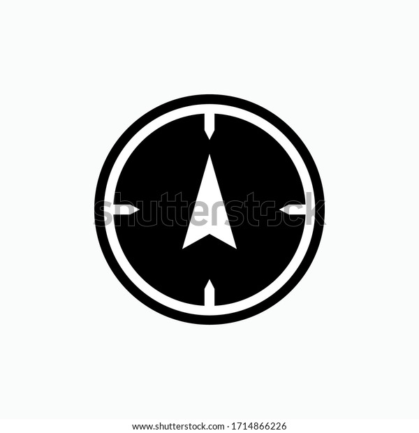 Compass Icon North Orientation Symbol Adventure Stock Vector (Royalty ...