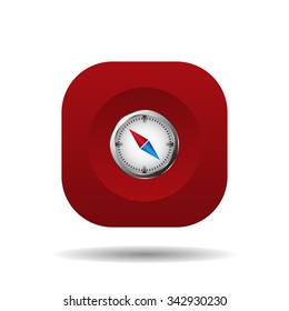 Compass Icon Red Blue Arrow Icon Stock Vector (Royalty Free) 342930230 ...