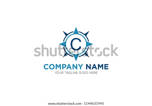Compass Letter C Logo Icon Symbol Stock Vector (Royalty Free ...