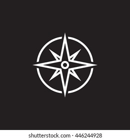 Compass Line Icon Navigation Outline Vector Stock Vector (Royalty Free ...