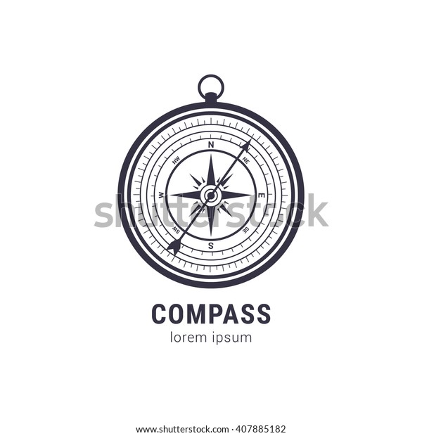 Compass Logo Compass Icon Realistic Logo: เวกเตอร์สต็อก (ปลอดค่า ...