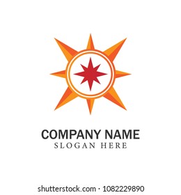 Compass Logo Icons Vector Direction Logotype Stock Vector (Royalty Free ...