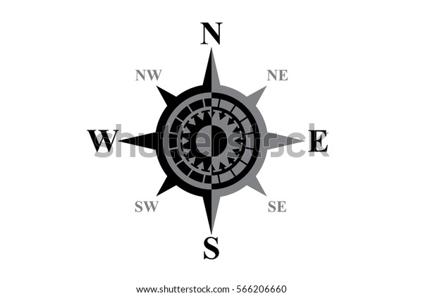 Compass Logo Isolated On White Background Stock Vector (Royalty Free ...