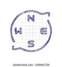 Compass Logo Letters Directions Linear Outline Stock Vector (Royalty ...