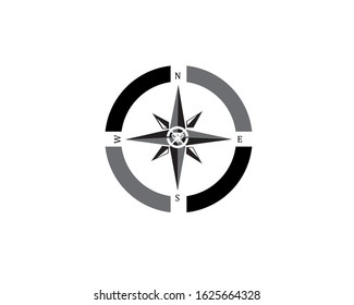 Compass Logo Magnetic Map Exploration Stock Vector (Royalty Free ...
