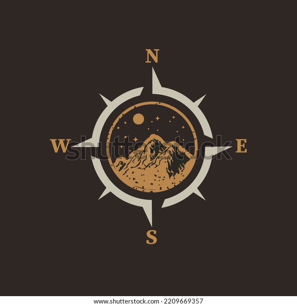 Compass Logo Poster Flyer Social Media Stock Vector (Royalty Free ...