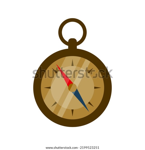 Compass Manual Handheld Metal Copper Ring Stock Vector (Royalty Free ...