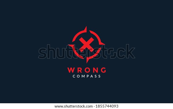 Compass Modern Line X Logo Icon Stock Vector (Royalty Free) 1855744093 ...