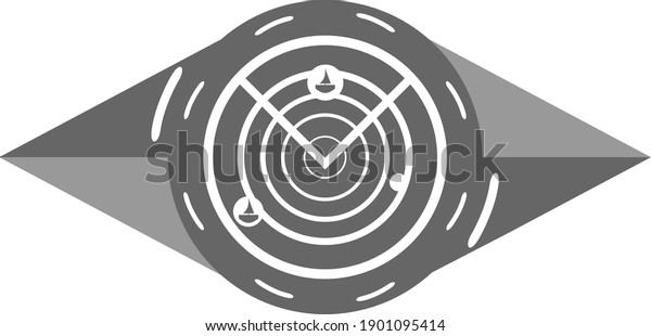Compass Needle Icon Forming Radar Stock Vector (Royalty Free) 1901095414