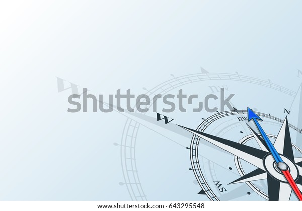 Compass Northwest Compass Wind Rose On Stock Vector (Royalty Free ...