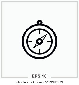 Compass Outline Isolated Vector Illustration Stock Vector (Royalty Free ...