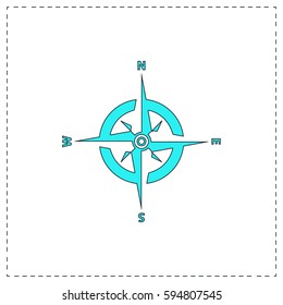 Compass Outline Vector Icon Black Editable Stock Vector (Royalty Free ...