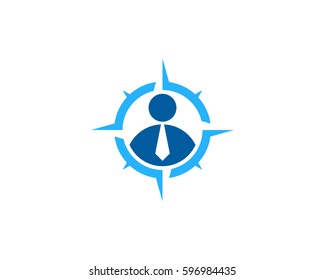 Compass People Logo Design Element Stock Vector (Royalty Free) 596984435