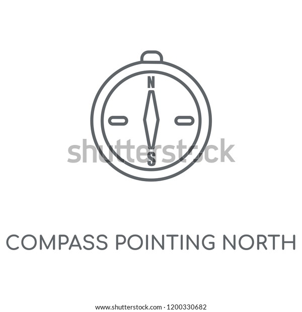 Compass Pointing North East Linear Icon Stock Vector (Royalty Free ...