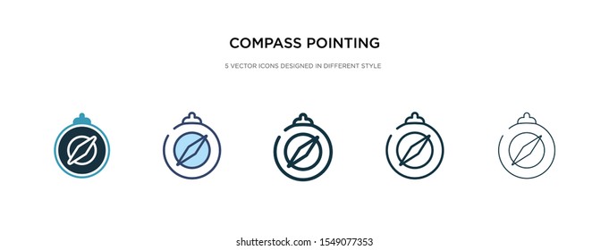 Compass Pointing North Icon Different Style Stock Vector (Royalty Free ...