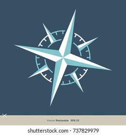 Compass Rose Logo Template Illustration Design: vetor stock (livre de ...