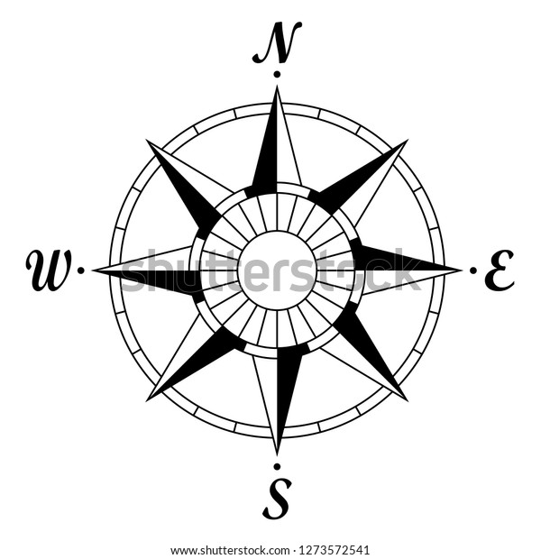 Compass Rose Marine Nautical Navigation Including Stock Vector (Royalty ...