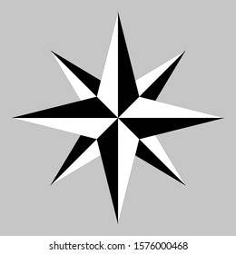 Compass Rose Symbol Compass Direction Indicators: Vector có sẵn (miễn ...