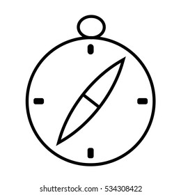 Compass Thin Line Icon Outline Symbol Stock Vector (Royalty Free ...