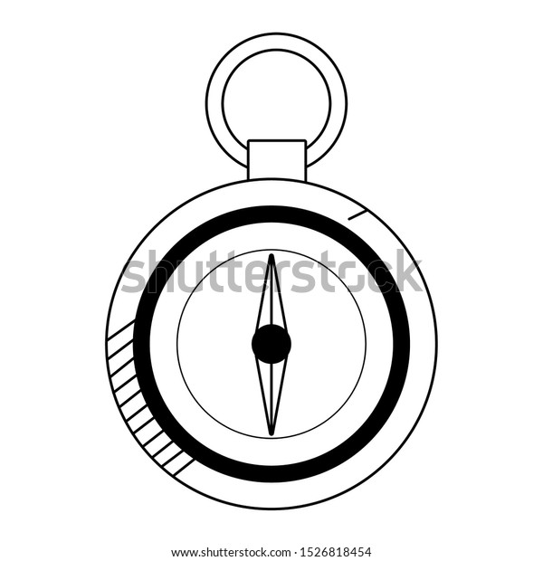 Compass Utensil Icon Over White Background Stock Vector (Royalty Free ...