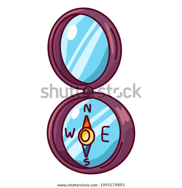 Compass Vector Cartoon Illustration Isolated On Stock Vector (Royalty ...