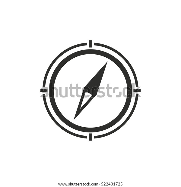 Compass Vector Icon Black Illustration Isolated Stock Vector (Royalty ...