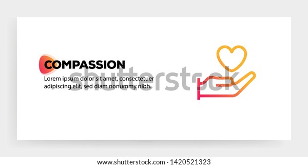 Compassion Icon Illustration Concept Stock Vector (Royalty Free) 1420521323