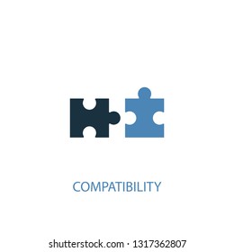 Compatibility Icon Simple Element Illustration Compatibility: เวกเตอร์ ...