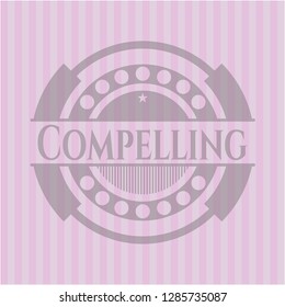 Compelling Badge Pink Background Stock Vector (Royalty Free) 1285735087 ...