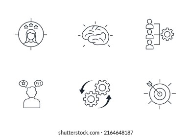 Competence Icons Set Competence Pack Symbol Stock Vector (Royalty Free ...