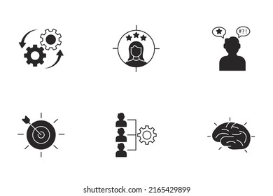 Competence Icons Set Competence Pack Symbol Stock Vector (Royalty Free ...