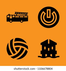 Competition Circle Transport Active Icons Set Stock Vector (Royalty ...