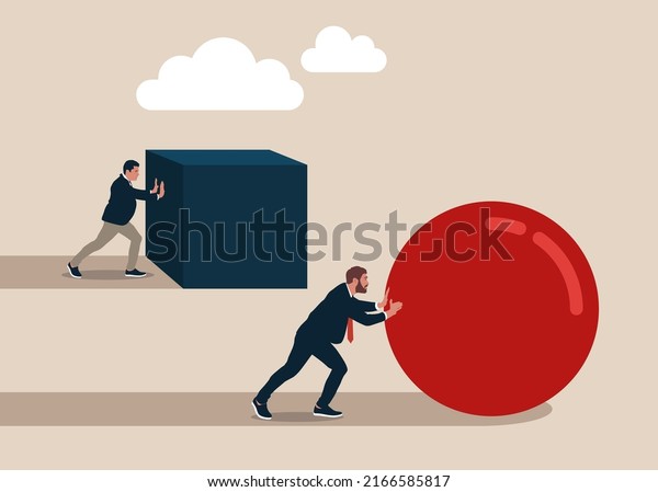 1,557 Businessman Pushing Sphere Images, Stock Photos & Vectors ...