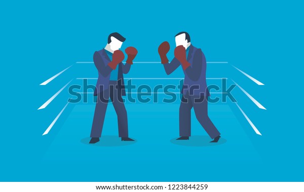 Competition Fight Contest Business Vector Illustration Stock Vector ...