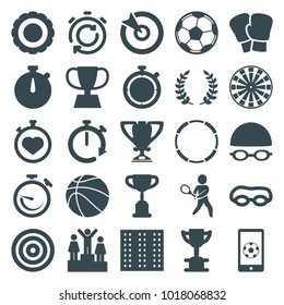 Competition Icons Set 25 Editable Filled Stock Vector (Royalty Free ...