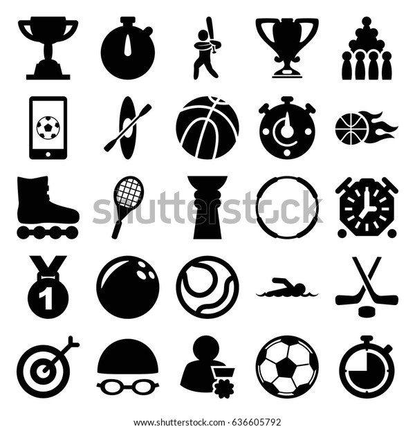 Competition Icons Set Set 25 Competition Stock Vector (Royalty Free ...