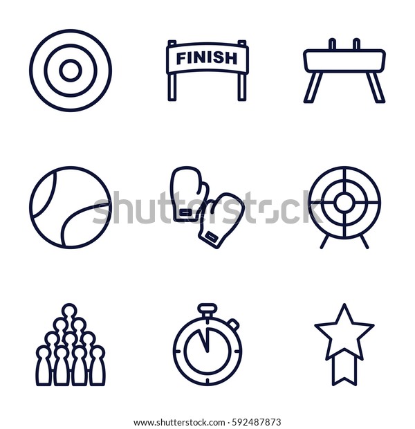Competition Icons Set Set 9 Competition Stock Vector (Royalty Free ...