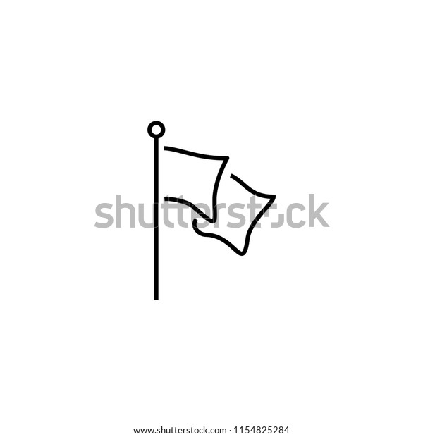 Competition Sport Flag Line Vector Icon Stock Vector (Royalty Free ...