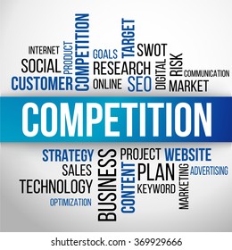 Competition Word Cloud Business Concept Background Stock Vector ...
