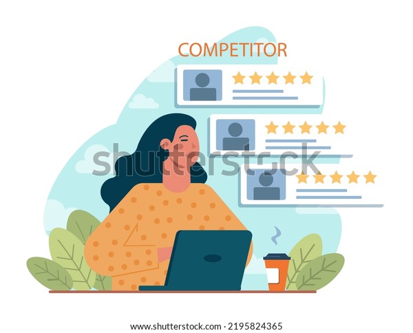 Competitors Concept Business Interpersonal Competition Rivalry Stock ...