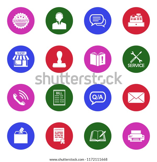 Complaint Icons White Flat Design Circle Stock Vector (Royalty Free ...