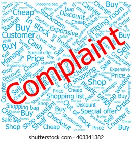 Complaintword Cloud Art Background Stock Vector (Royalty Free ...