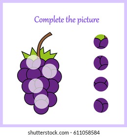 Worksheet Complete Picture Puzzle Task Game Stock Vector (Royalty Free ...