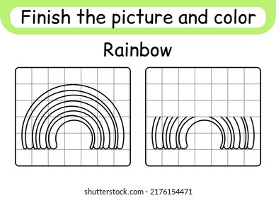 Complete Picture Rainbow Copy Picture Color Stock Vector (Royalty Free ...
