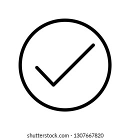 Complete Right Tick Icon Stock Vector (Royalty Free) 1307667820 ...